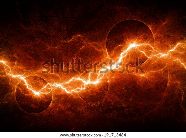 Fiery Lightning Stock Illustration 191713484 | Shutterstock