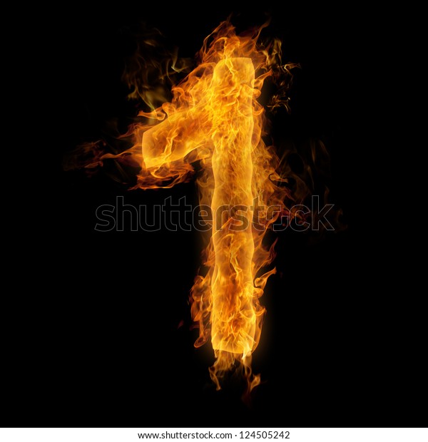 Fiery Number One Stock Illustration 124505242 | Shutterstock