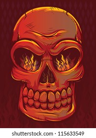 Fiery Skull Flames Stock Illustration 115633549 | Shutterstock