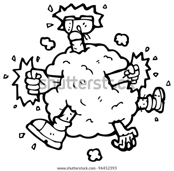 Fight Cloud Cartoon Stock Illustration 96452393