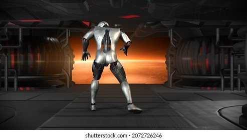 Fighter Bionic Robot Making Karate Spaceship Stock Illustration 2072726246 | Shutterstock