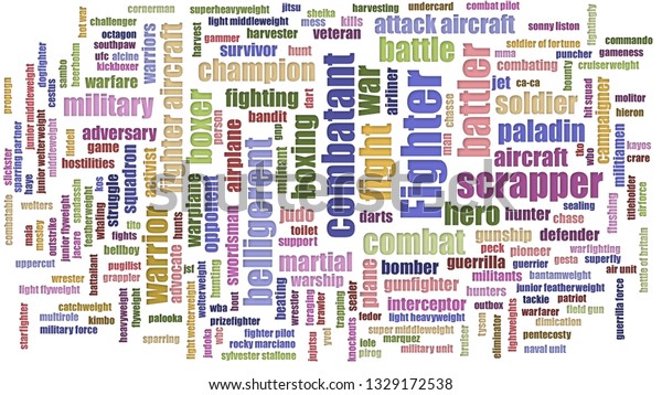 Fighter Word Cloud Jumbled On White Stock Illustration 1329172538 ...