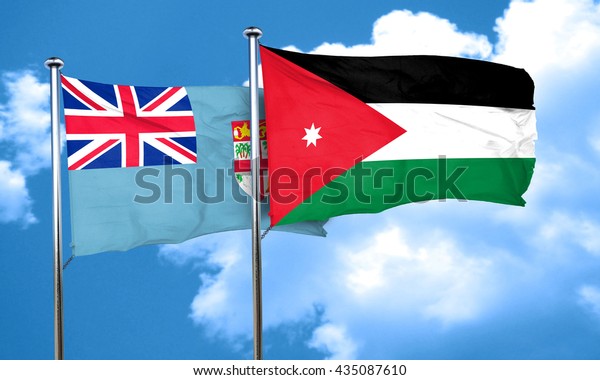 Fiji Flag Jordan Flag 3d Rendering Stock Illustration 435087610 ...