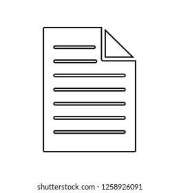File Document Icon Simple Outline Illustration Stock Illustration ...