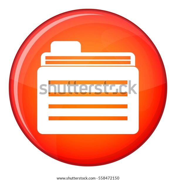 File Folder Icon Red Circle Isolated Stock Illustration 558472150 ...