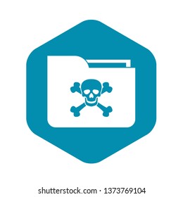 File Folder Skull Icon Simple Style Stock Illustration 1373769104 ...