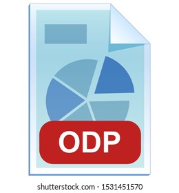 File Format File Extension Presentation Odp Stock Illustration ...
