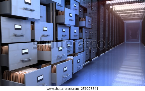 Files Storage Room Stock Illustration 259278341