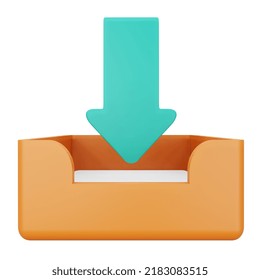 Files Tray 3d Rendering Isometric Icon Stock Illustration 2183083515 ...