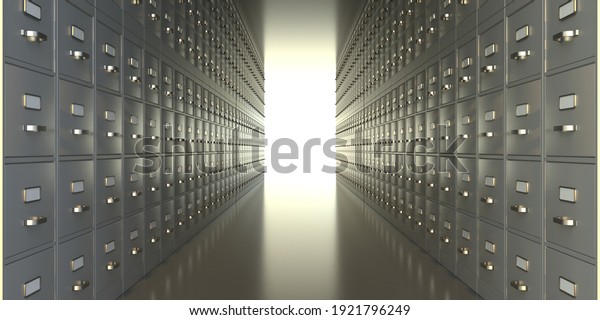 Filing Cabinets Storage Room Office Document Stock Illustration ...