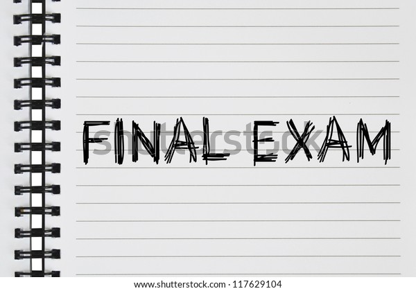 Final Exam Text On Notebook Stock Illustration 117629104