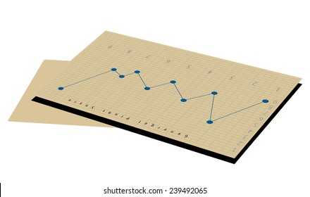 Finance Bar Chart On Sheet Paper Stock Illustration 239492065 ...
