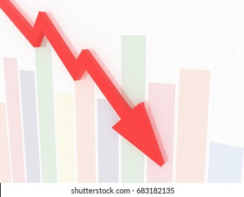 Financial Down Arrow Statistical Bars Grid: ภาพประกอบสต็อก 683182135 ...