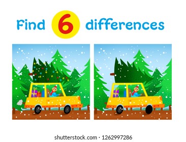 Find 6 Differences New Year Game Stock Illustration 1262997286 ...