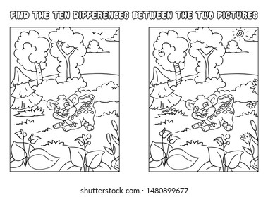 Find Differences Coloring Page 스톡 일러스트 1480899677 | Shutterstock