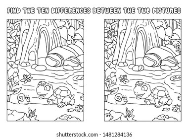 Find Differences Coloring Page 스톡 일러스트 1482000800 | Shutterstock