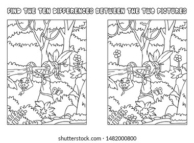 Find Differences Coloring Page Stock Illustration 1482000800 | Shutterstock