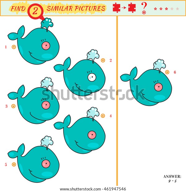 Find Two Same Pictures Education Game Stock Illustration 461947546