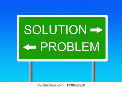 Sign Indicating Solutions Problems Ahead Stock Illustration 1373068976 ...