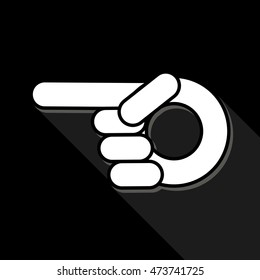 Finger Pointer Symbol Stock Illustration 473741725 | Shutterstock