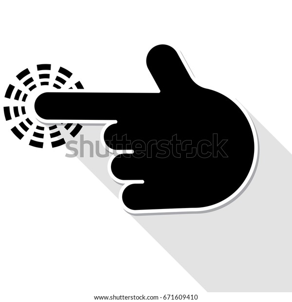 Finger Pointer Symbol Stock Illustration 671609410