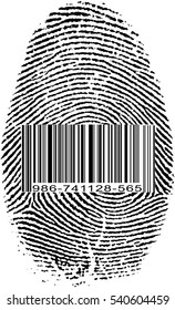 Finger Print Barcode Stock Illustration 540604459 | Shutterstock