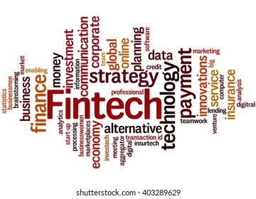 Fintech Word Cloud Concept On White Stock Illustration 403289629 ...