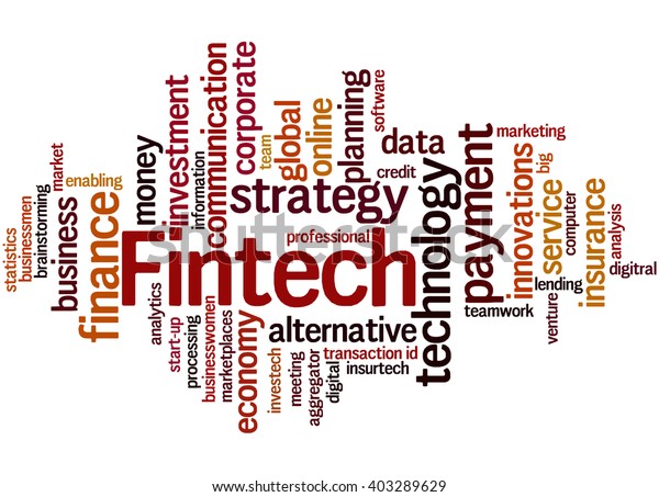 Fintech Word Cloud Concept On White Stock Illustration 403289629 ...