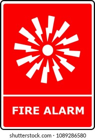 Fire Alarm Emergency Signs Symbolsvector Illustration Stock Vector ...