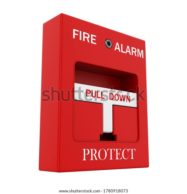 Fire Alarm Switch Isolated 3d Rendering Stock Illustration 1780918073 ...