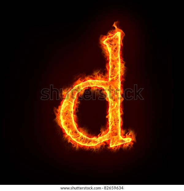 Fire Alphabets Flame Small Letter D Stock Illustration 82659634 ...