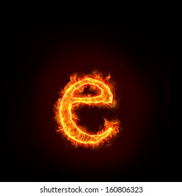 Fire Alphabets Small Letter E 스톡 일러스트 160806323 | Shutterstock