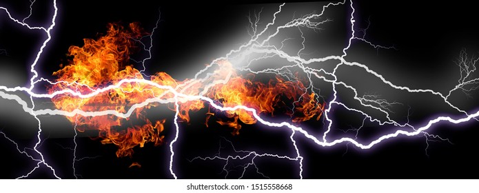 Fire Arrow Lightning Drawn 3d Illustration 스톡 일러스트 1515558668 ...