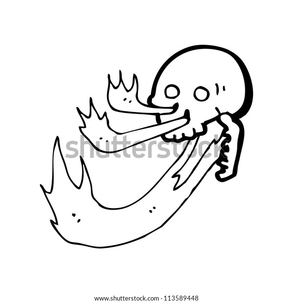 Fire Breathing Skull Stock Illustration 113589448 | Shutterstock