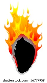 Fire Burning Hole Stock Illustration 56777959 | Shutterstock