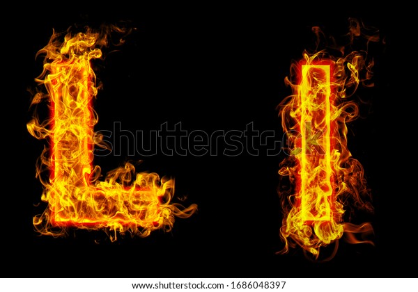 Fire Burning Letter Stock Illustration 1686048397 | Shutterstock