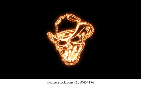 Fire Burning Skull Devilish Skull Burning Stock Illustration 1850454196 ...