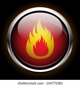 Fire Button On Black Background Stock Illustration 154775381 | Shutterstock