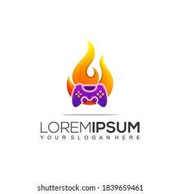 Fire Controller Game Logo Design Template Stock Illustration 1839659461