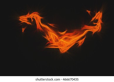 Fire Dance Artwork Digital Drawing Stylization 스톡 일러스트 466670435 ...