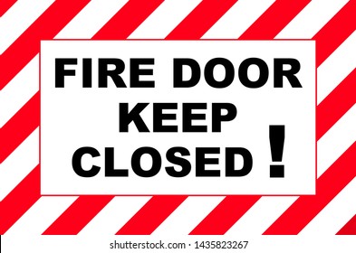 Fire Door Keep Closed Stock Illustration 73709560