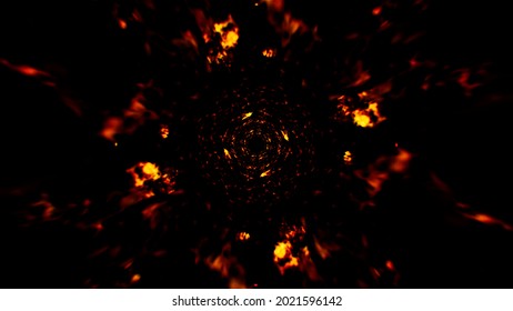 Fire Effect Vortex Particles Overlay Background Stock Illustration ...
