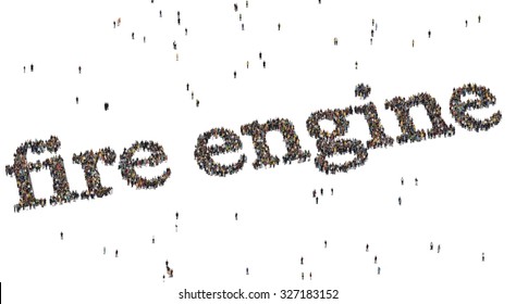 Fire Engine Word Crowd Above Stock Illustration 327183152 | Shutterstock