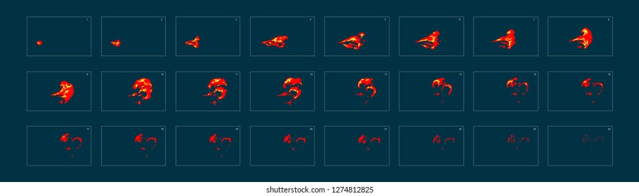 Fire Explosion Effect Fire Effect Animation Stock Illustration ...