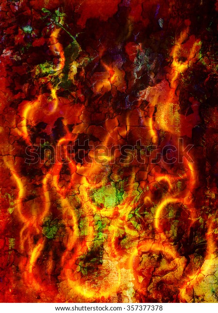 Fire Flames Background Lava Structure Computer Stock Illustration ...