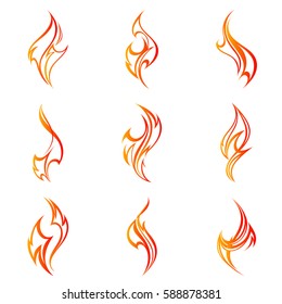 Fire Flames Collage Element Design Stock Illustration 588878381 ...