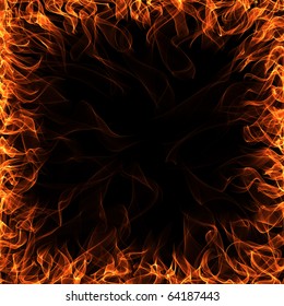 Fire Flames Frame Stock Illustration 64187443