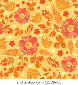 Fire Flowers Seamless Pattern Background Raster Stock Illustration ...