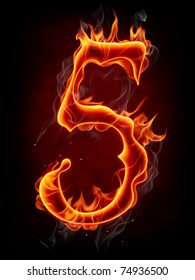 Fire Number 3 Stock Illustration 82486924