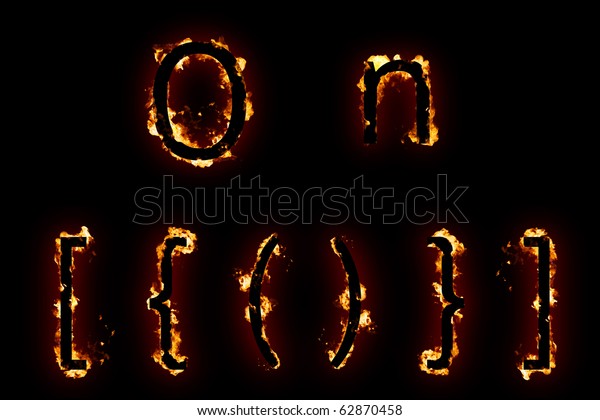 Fire Font Collection Stock Illustration 62870458 | Shutterstock